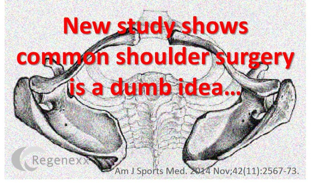 Shoulder Surgery Bone Spur Removal Causes Problems - Regenexx®